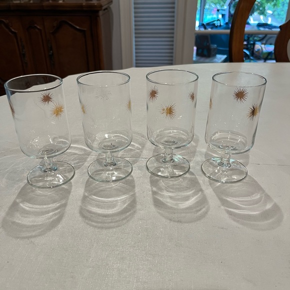 Vintage | Dining | Vintage Mid Century Modern 5s Style Gold Starburst ...